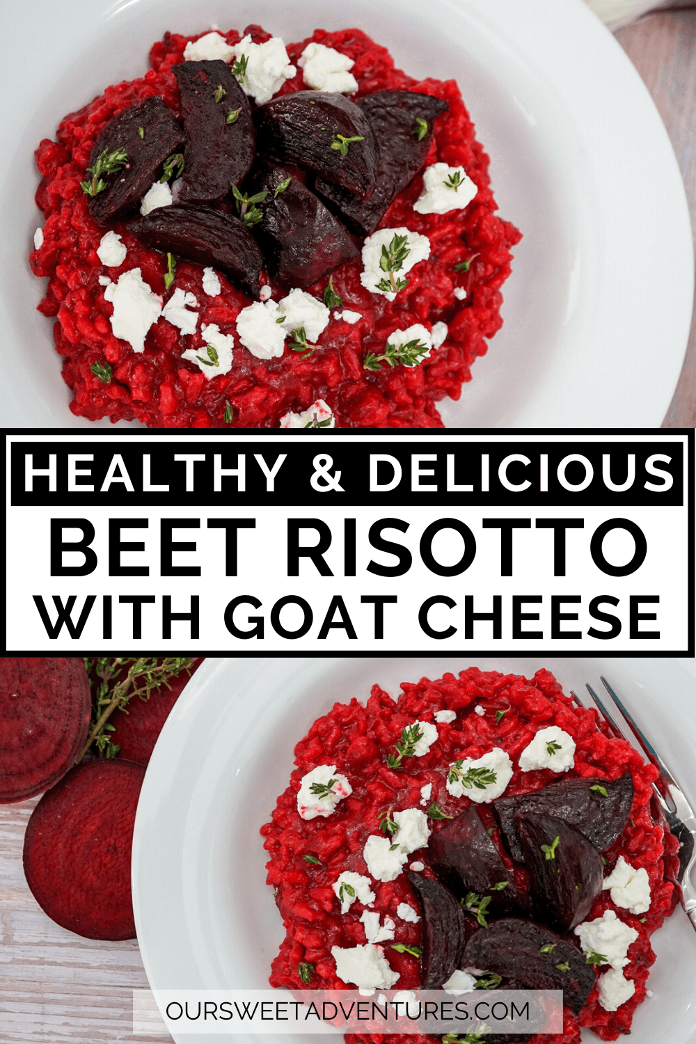 Roasted Beet Risotto with Goat Cheese - A Healthy Italian Recipe